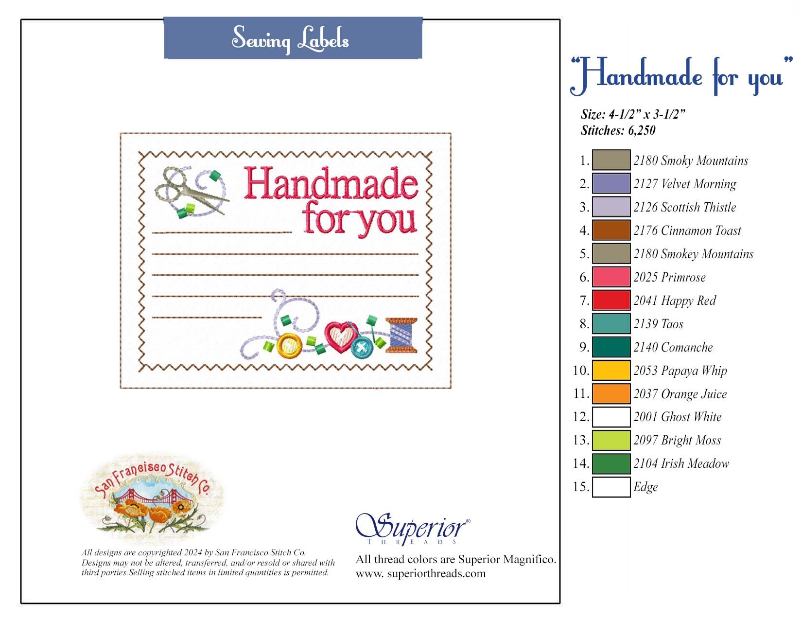 Quilt Labels | Machine Embroidery Design