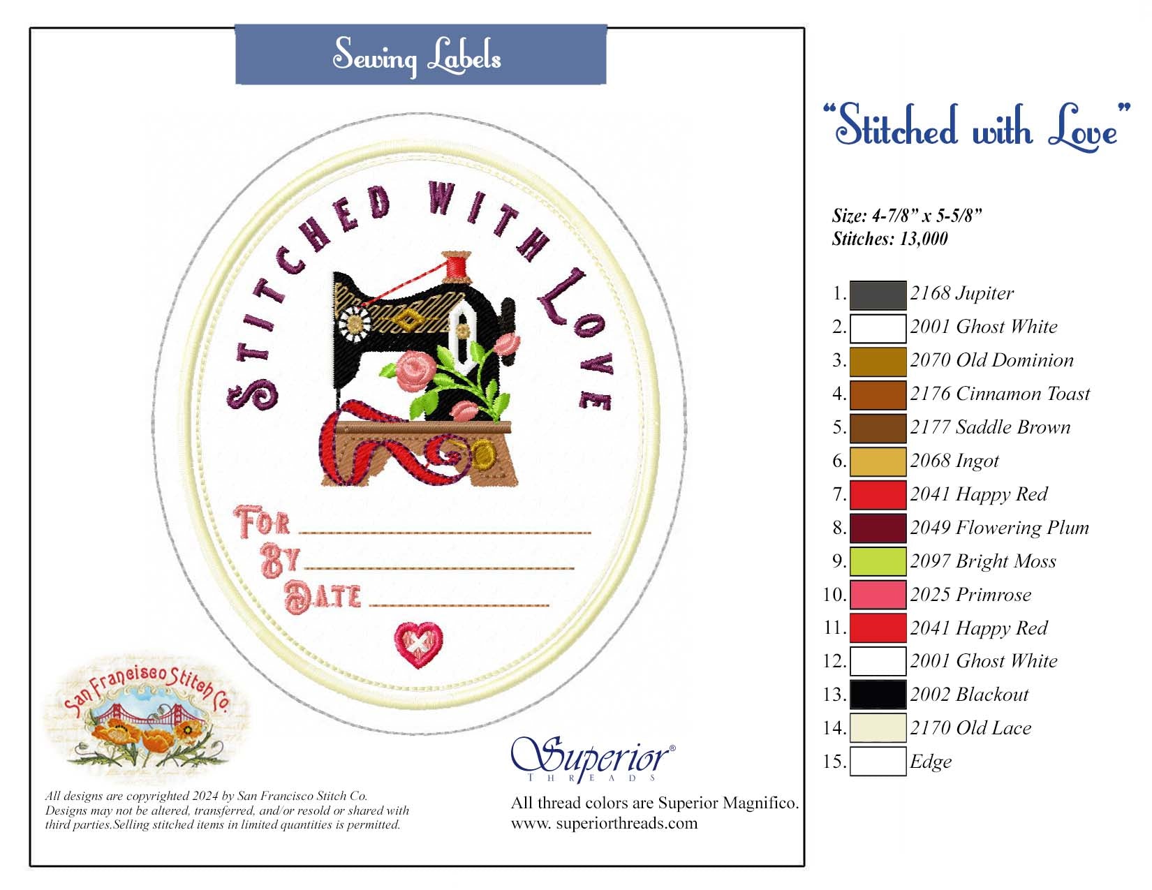 Quilt Labels | Machine Embroidery Design