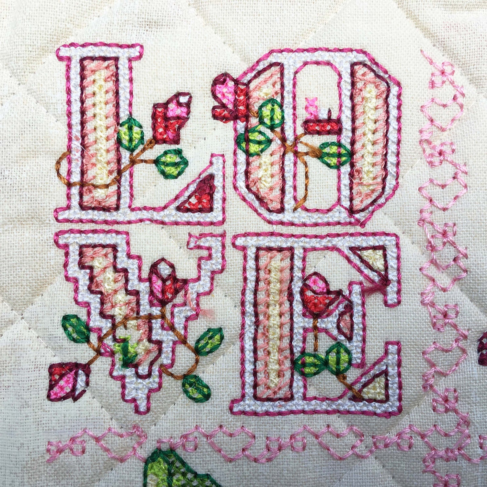 January Mug Rug | Machine Embroidery Design