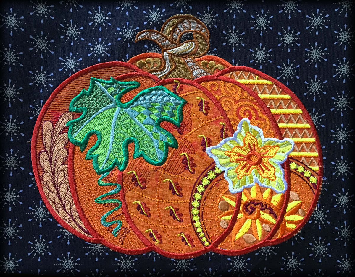 Pumpkin Zen | Machine Embroidery Design