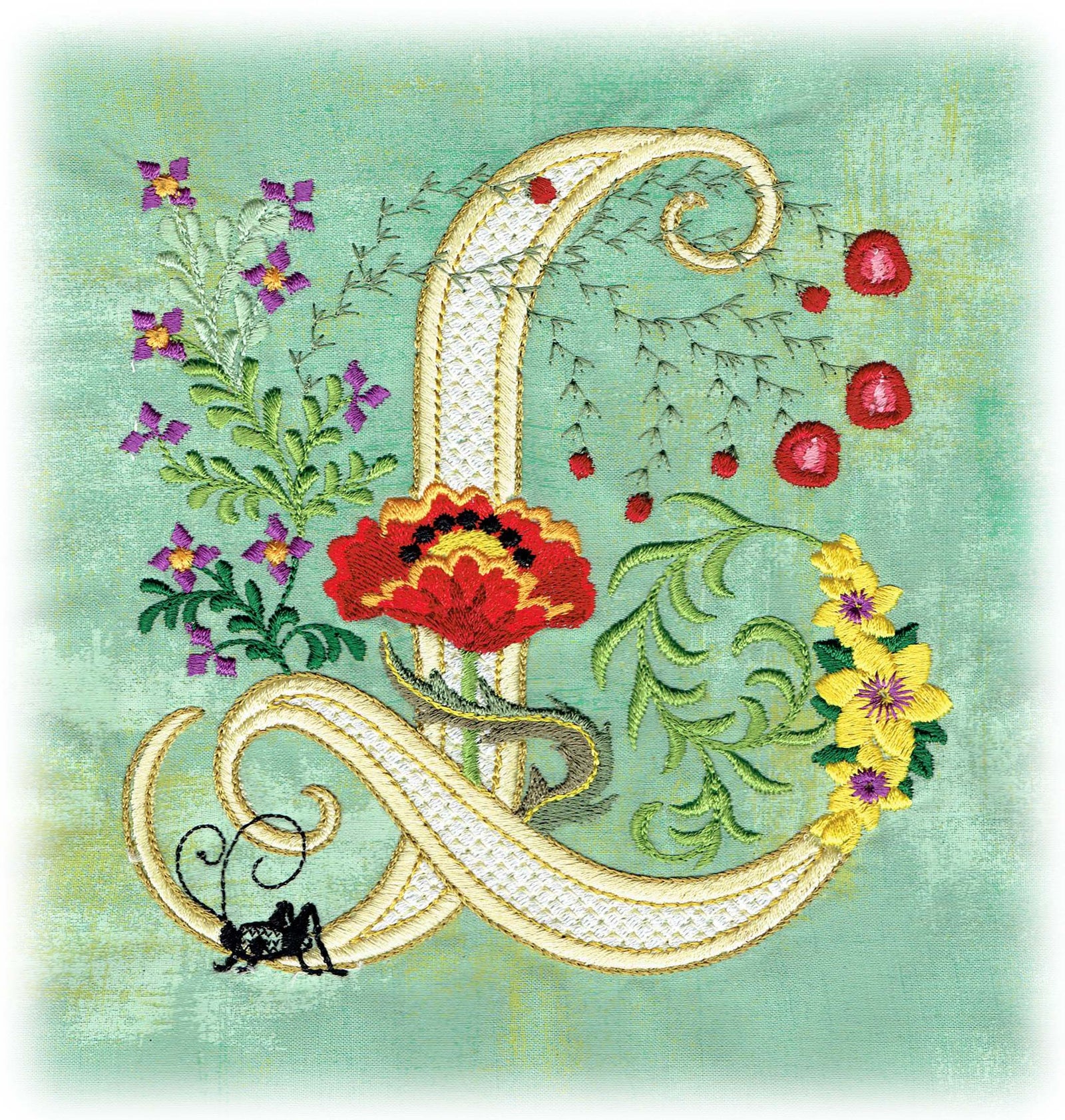 Lovely "L" | Machine Embroidery Design