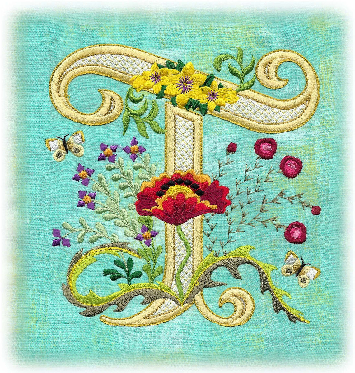 Terrific "T" | Machine Embroidery Design