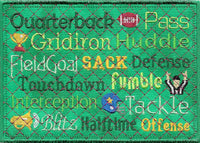 Football | Machine Embroidery Mug Rug