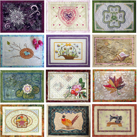 Mug Rugs Machine Embroidery