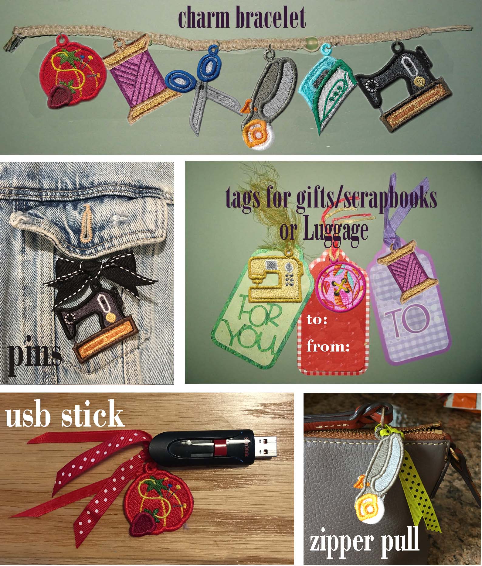 Sew Easy Charms | Machine Embroidery Designs
