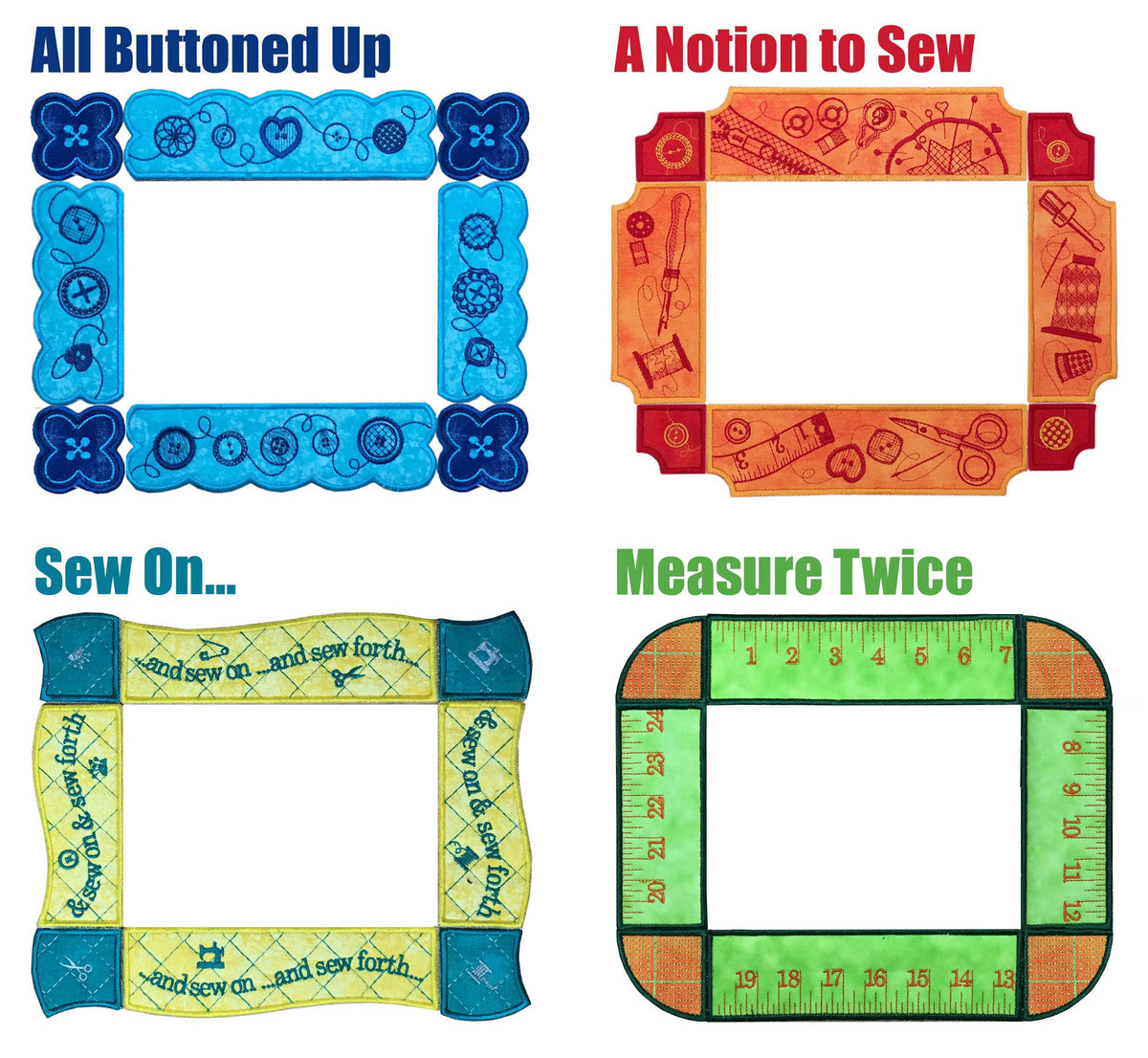 Stitchin' Time Borders | Machine Embroidery Designs