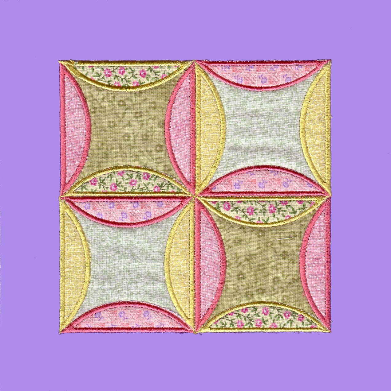 Curved Quilt Blocks Applique | Machine Embroidery