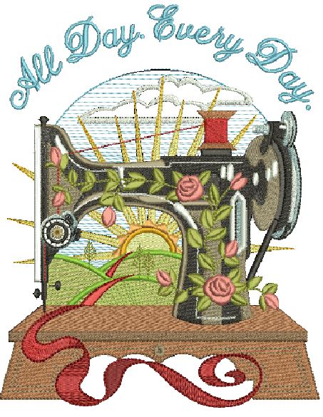 Sewing Themed Machine Embroidery